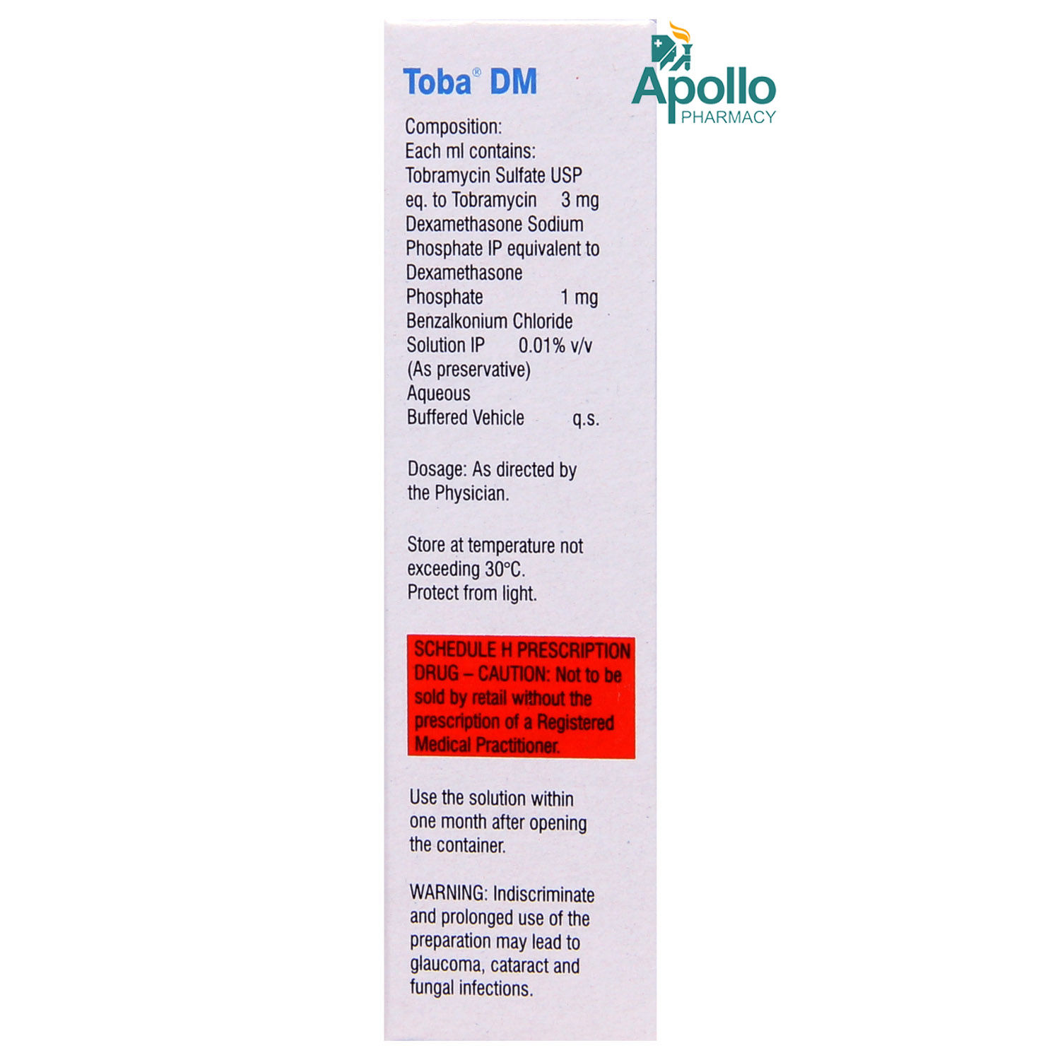 TOBA DM DROPS 10ML Price, Uses, Side Effects, Composition - Apollo Pharmacy