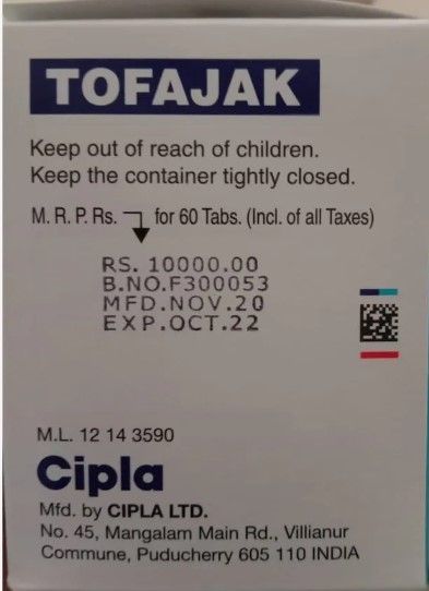 Tofajak Tablet 60's Price, Uses, Side Effects, Composition - Apollo ...