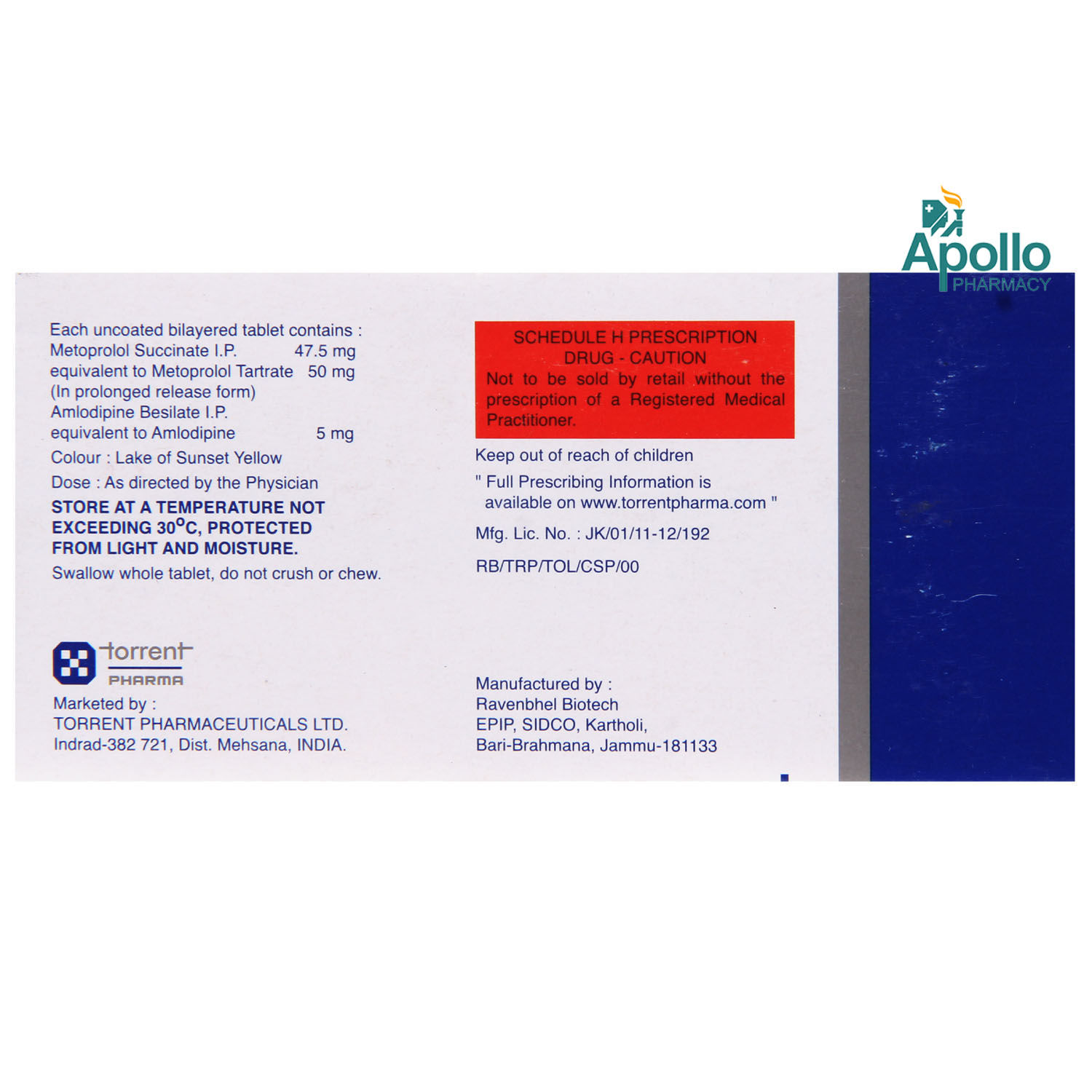 TOLOL AM 50MG TABLET Price, Uses, Side Effects, Composition - Apollo ...