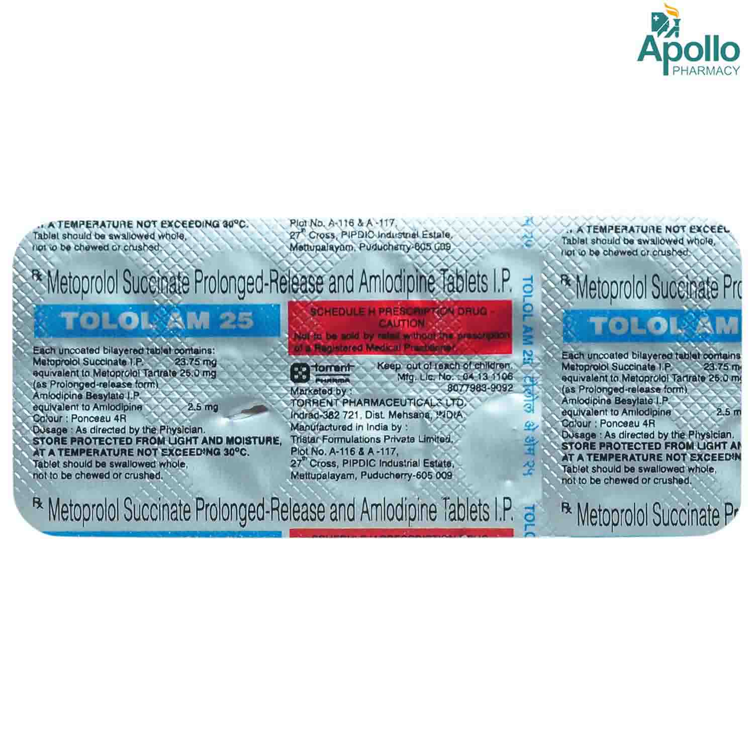 TOLOL AM 25MG TABLET Price, Uses, Side Effects, Composition - Apollo ...
