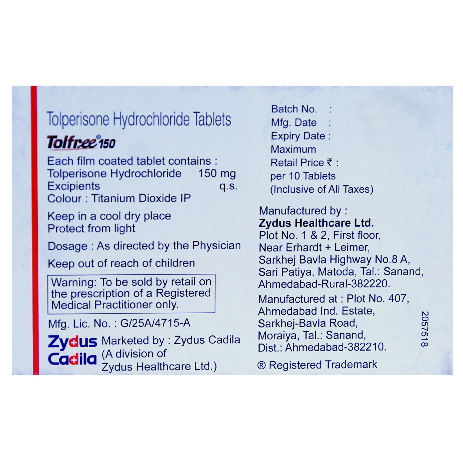 Tolfree 150 Tablet 10's Price, Uses, Side Effects, Composition - Apollo ...