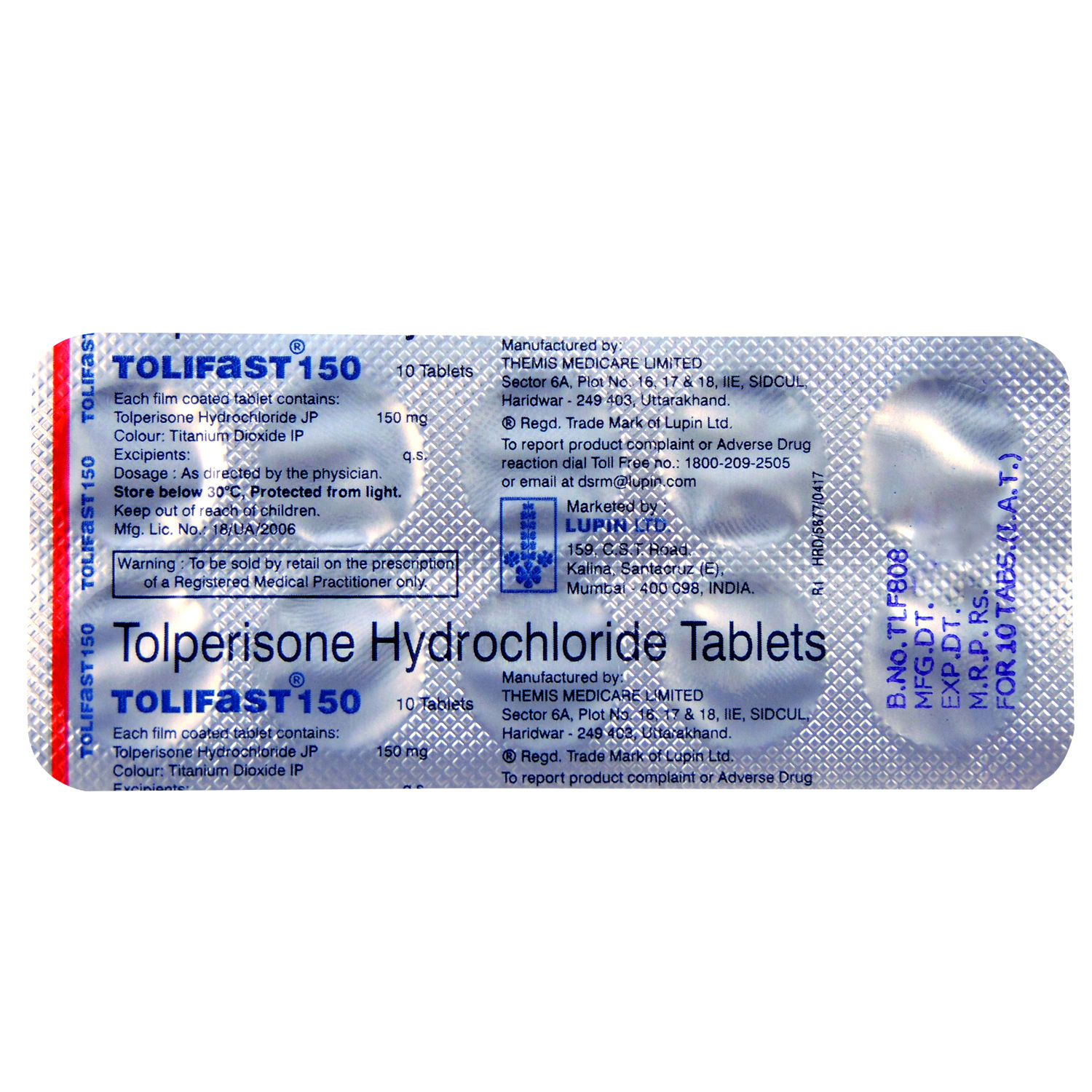 Tolifast 150 Tablet 10's Price, Uses, Side Effects, Composition ...