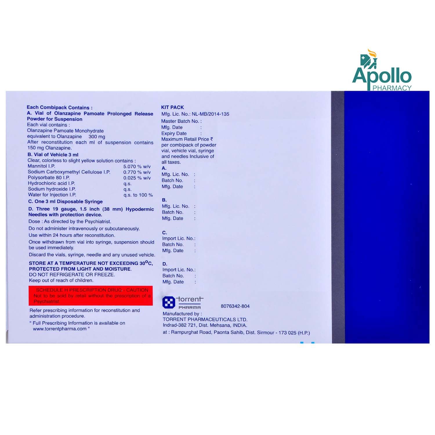 Tolaz LA 300mg/vial Convenience Kit 1's Price, Uses, Side Effects ...