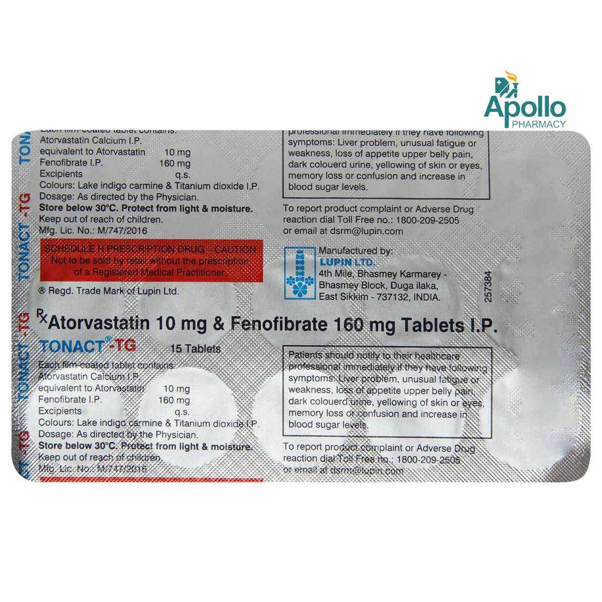 Tonact-TG Tablet 15's Price, Uses, Side Effects, Composition - Apollo ...