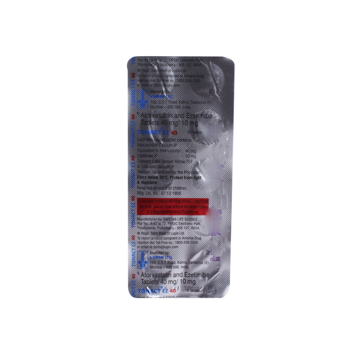 Tonact EZ 40 Tablet 10's Price, Uses, Side Effects, Composition ...