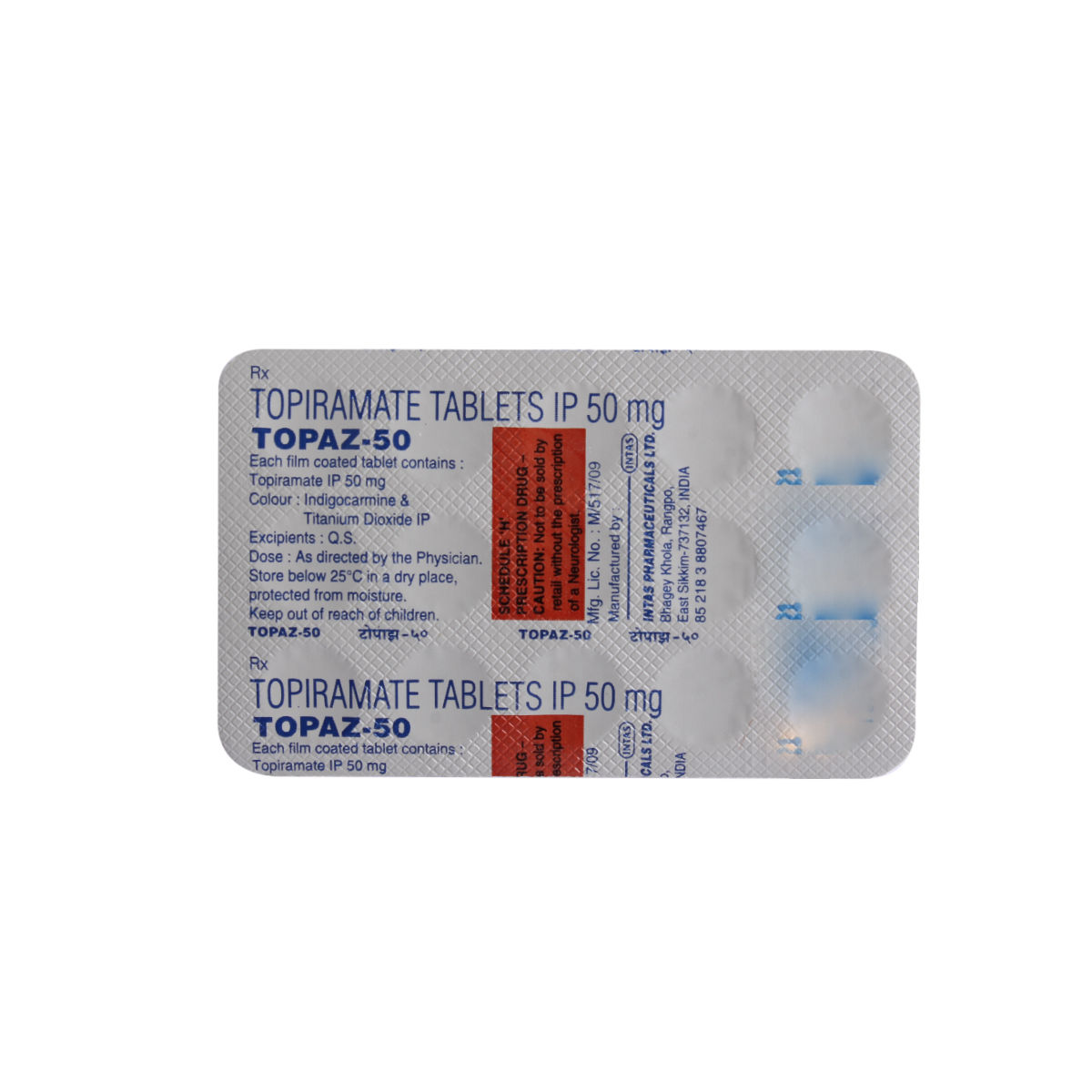 Topaz 50 Tablet 10's Price, Uses, Side Effects, Composition - Apollo ...