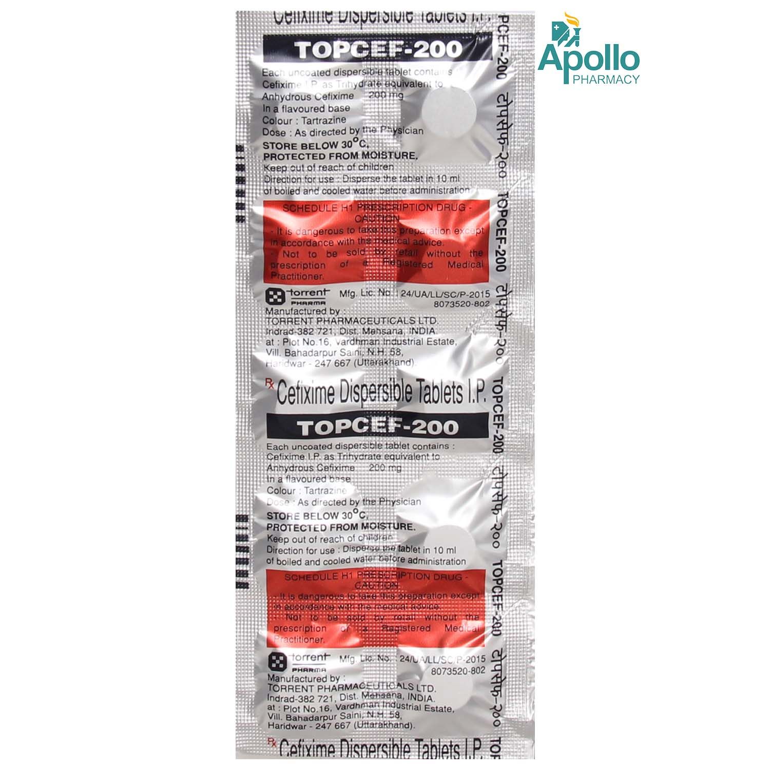 Topcef-200 Tablet 10's Price, Uses, Side Effects, Composition - Apollo ...