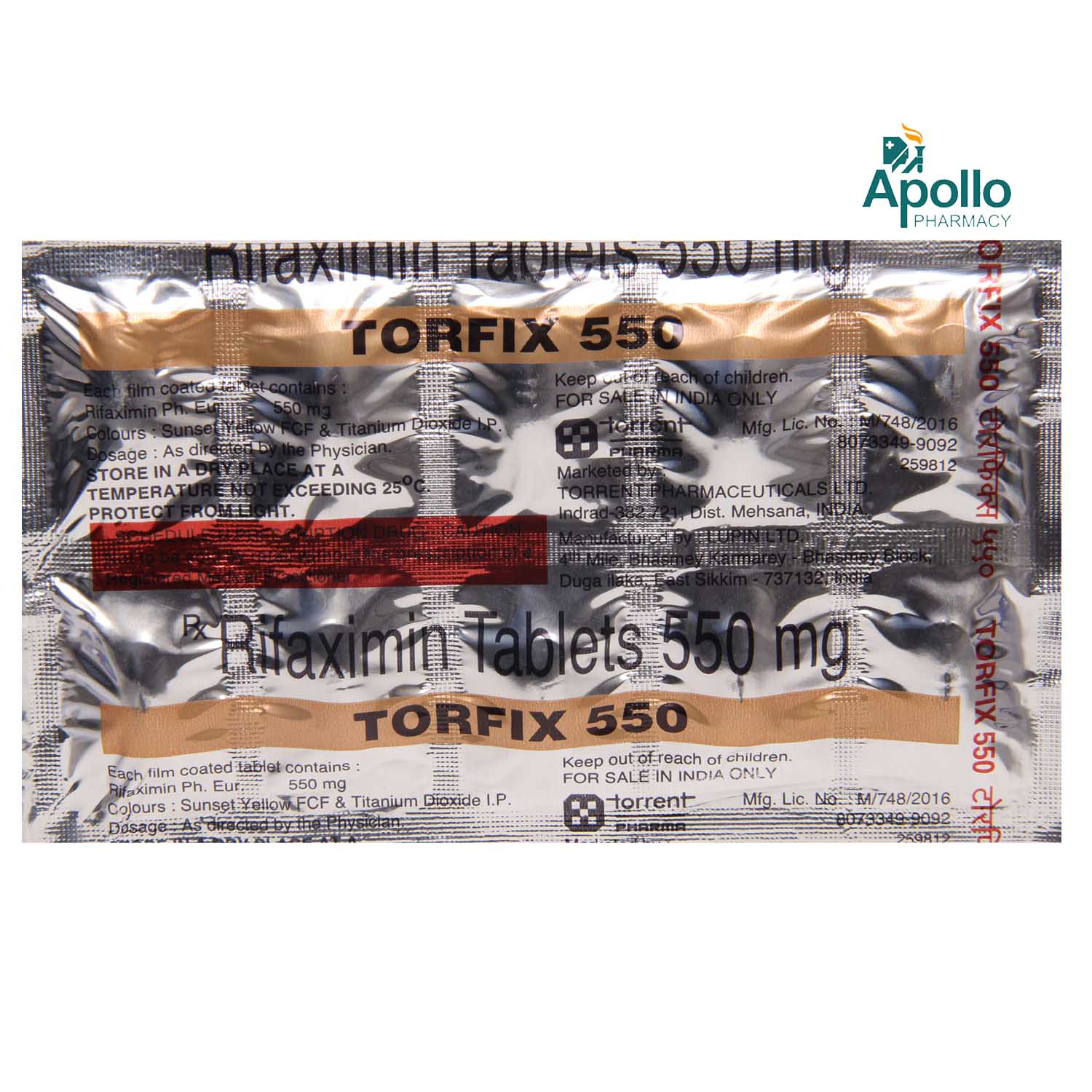 Torfix 550 Tablet 10's Price, Uses, Side Effects, Composition - Apollo ...