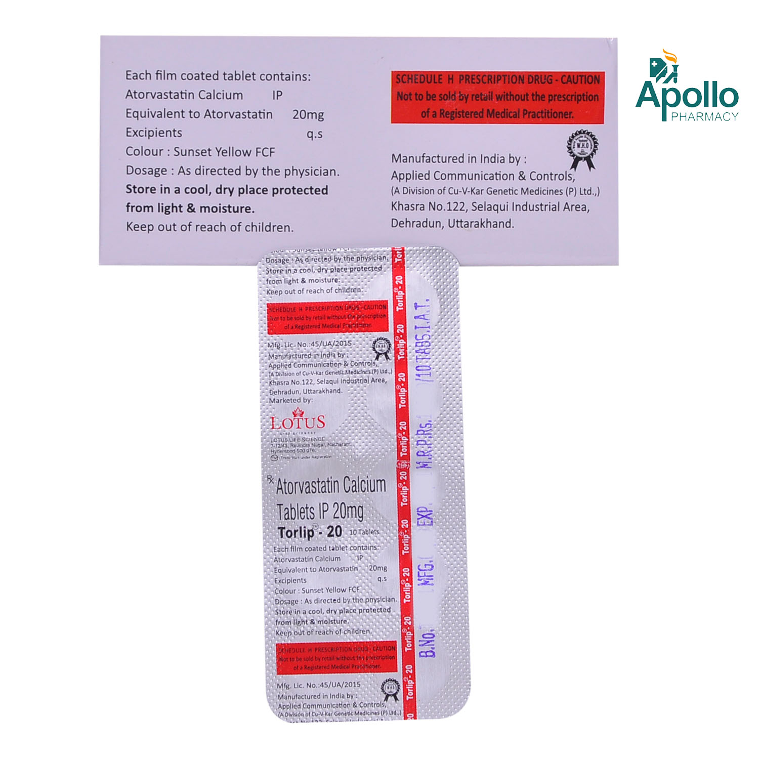 TORLIP 20MG TABLET 10'S Price, Uses, Side Effects, Composition - Apollo ...