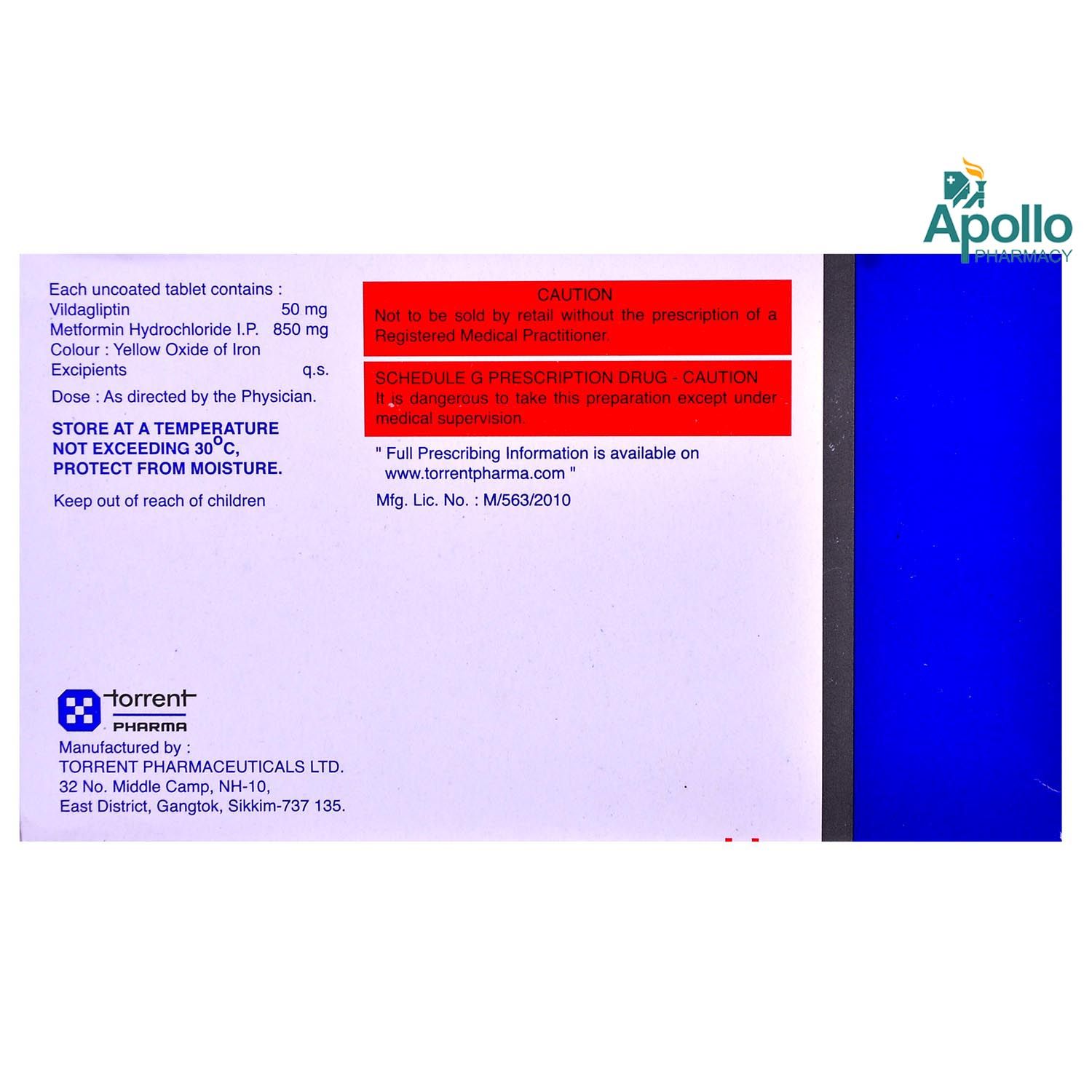 Torglip M 50/850 Tablet 10's Price, Uses, Side Effects, Composition ...