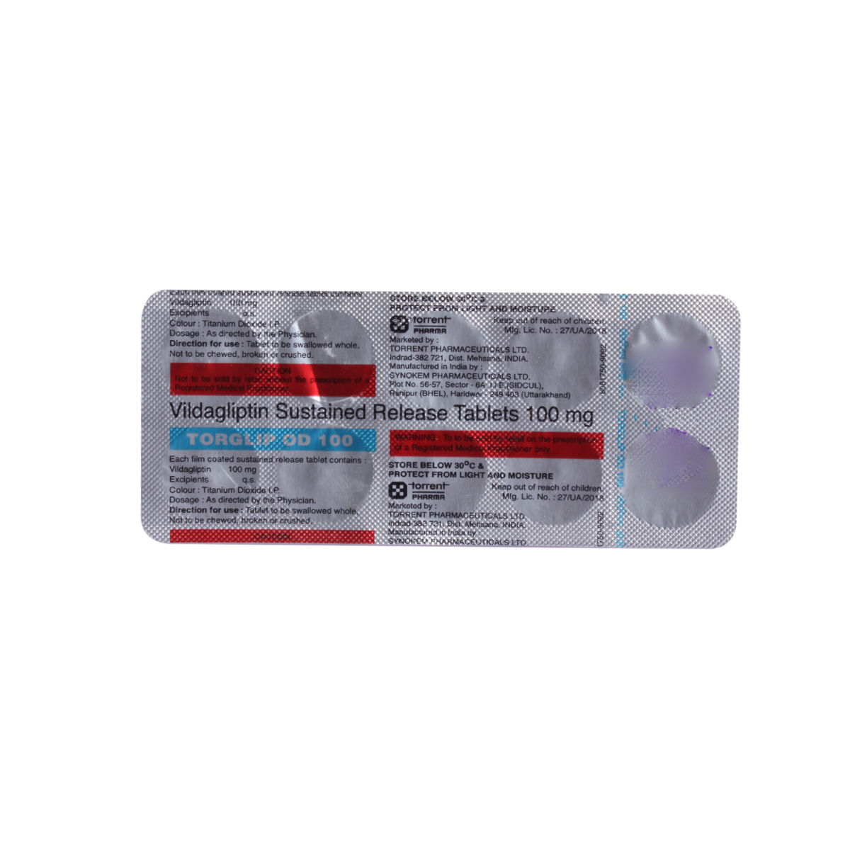 Torglip OD 100 Tablet 10's Price, Uses, Side Effects, Composition ...