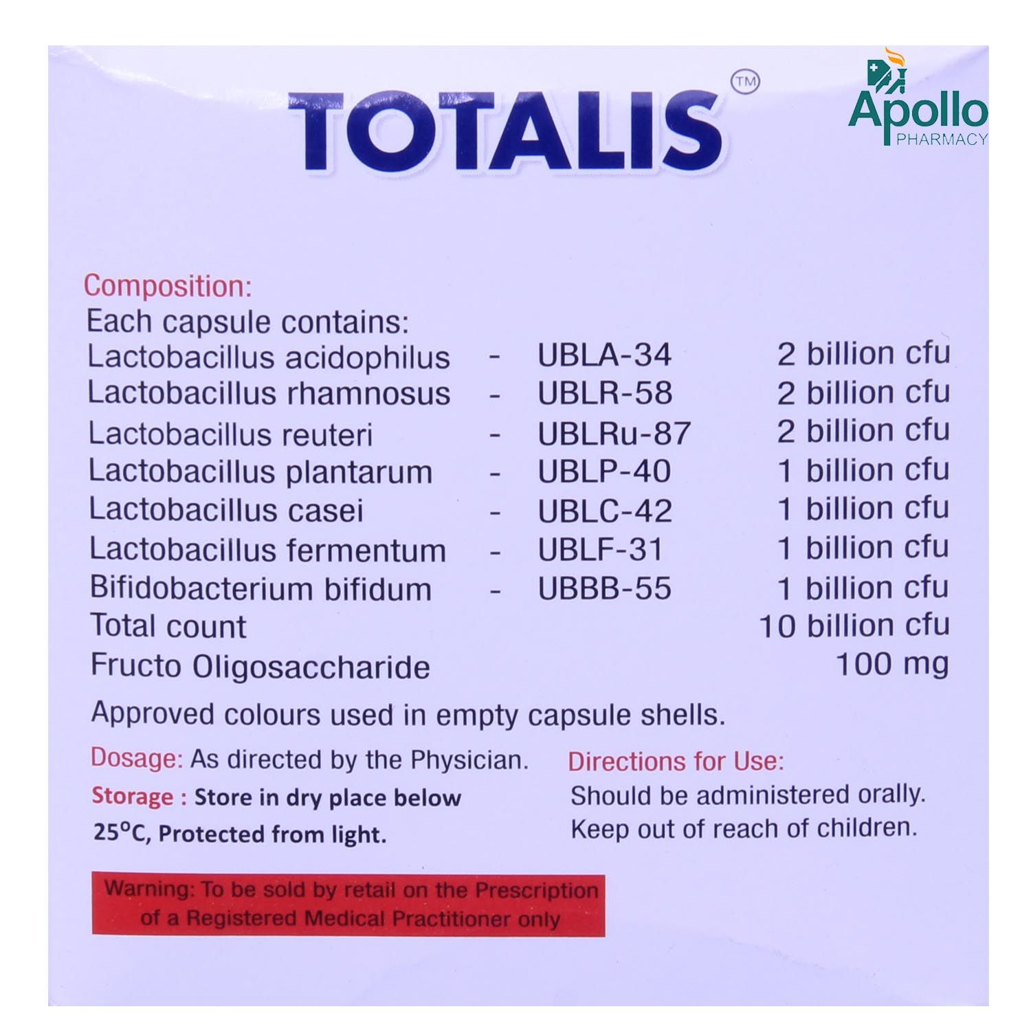 Totalis Capsule 14's Price, Uses, Side Effects, Composition - Apollo ...