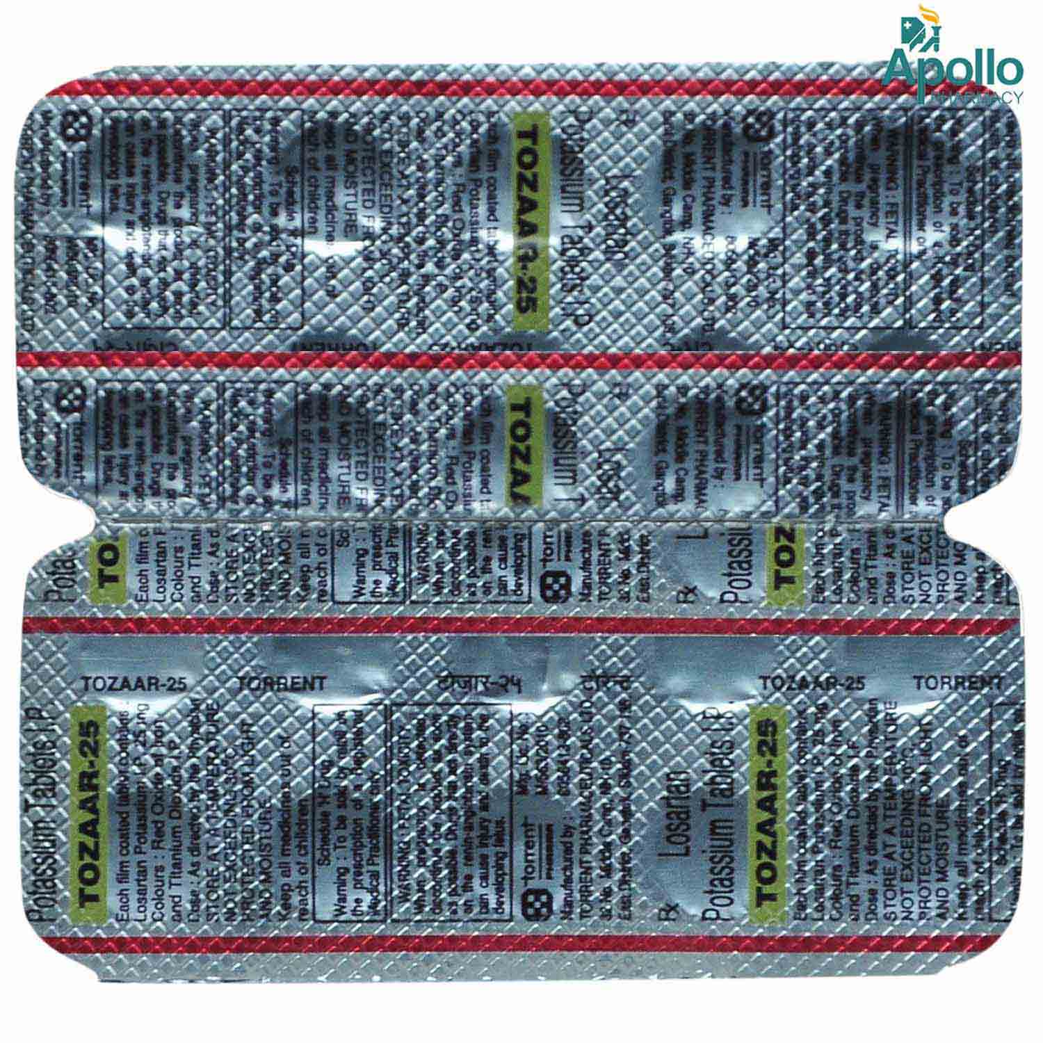 Tozaar-25 Tablet 10's Price, Uses, Side Effects, Composition - Apollo ...