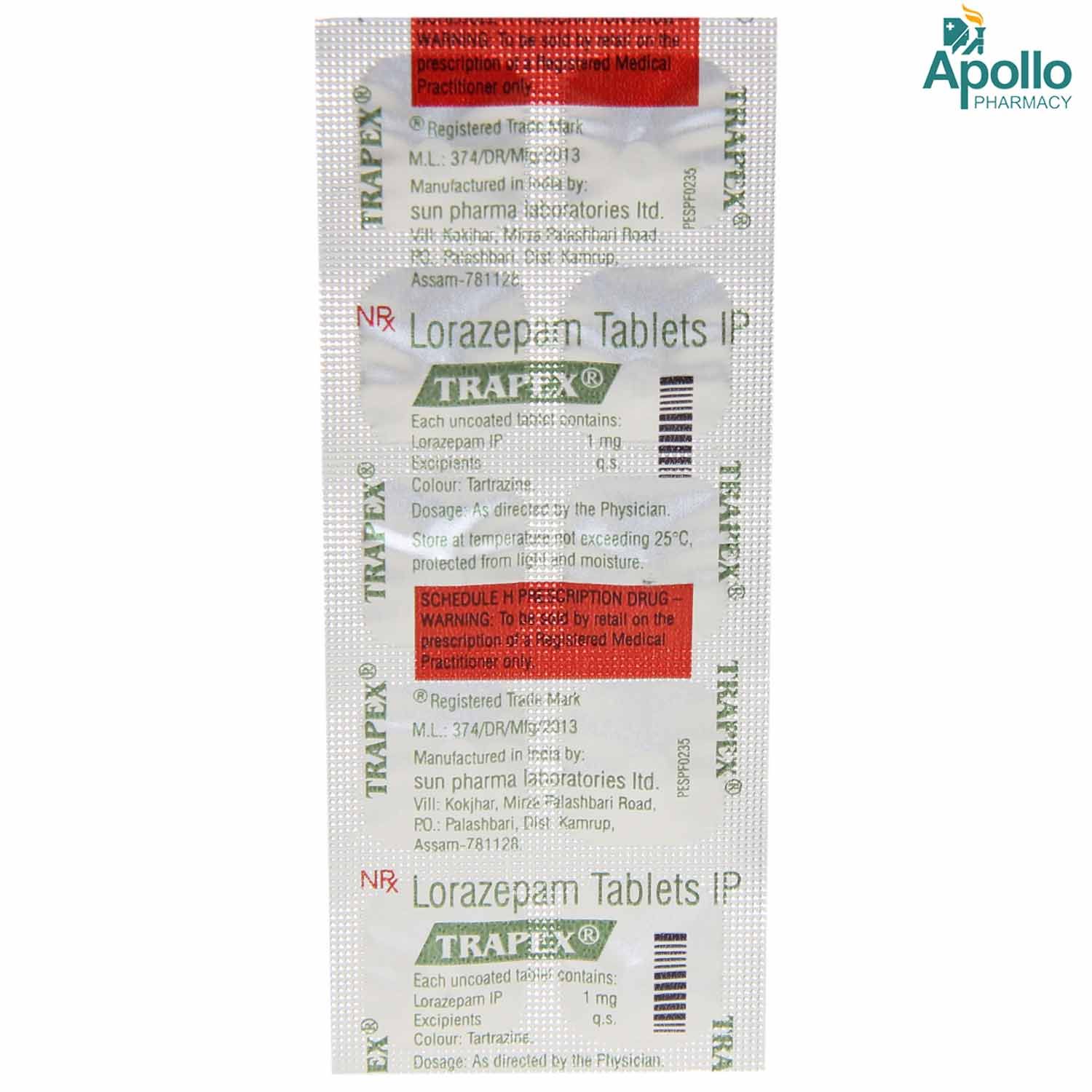 TRAPEX 1MG TABLET Price, Uses, Side Effects, Composition - Apollo Pharmacy
