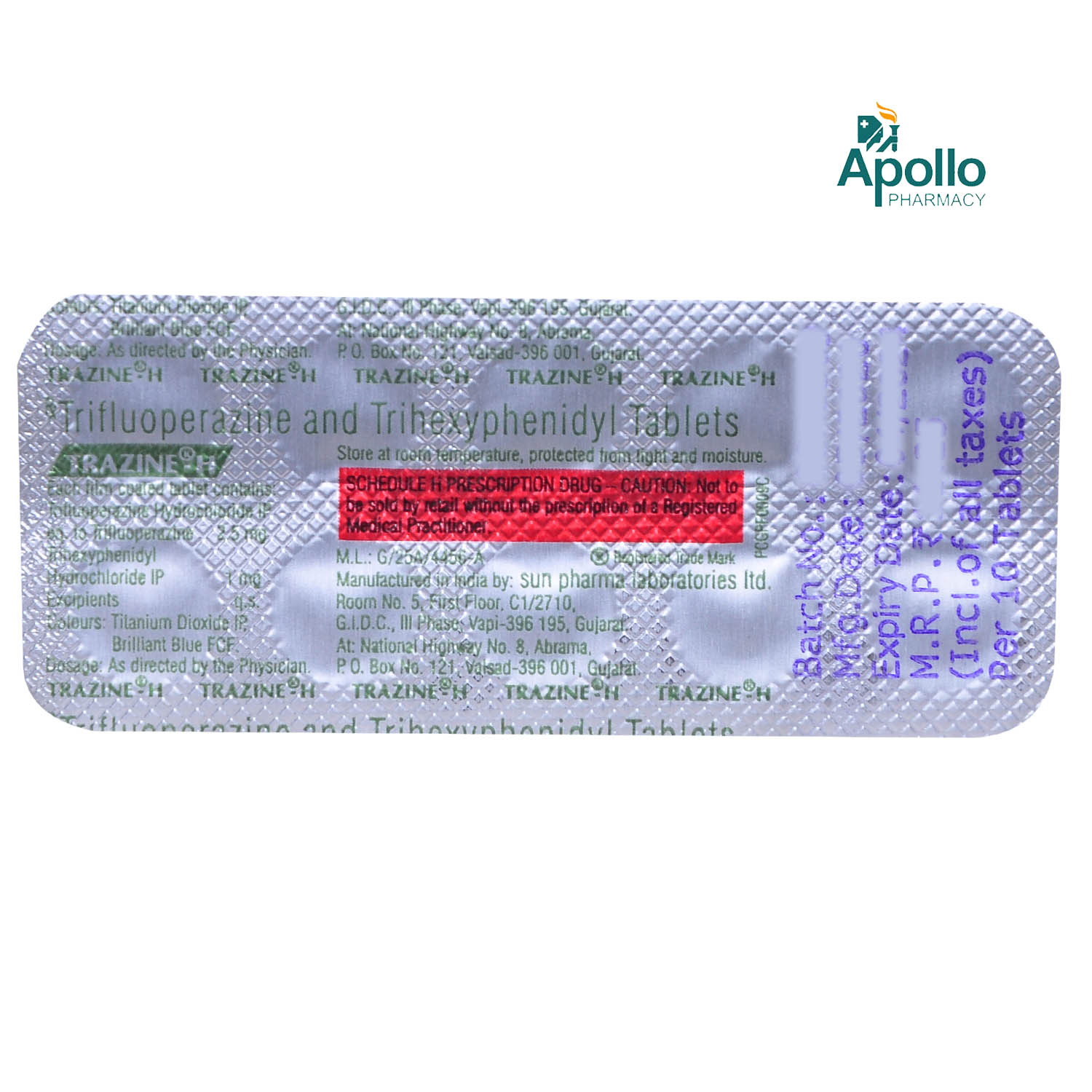 Trazine-H 2.5 Tablet 10's Price, Uses, Side Effects, Composition ...