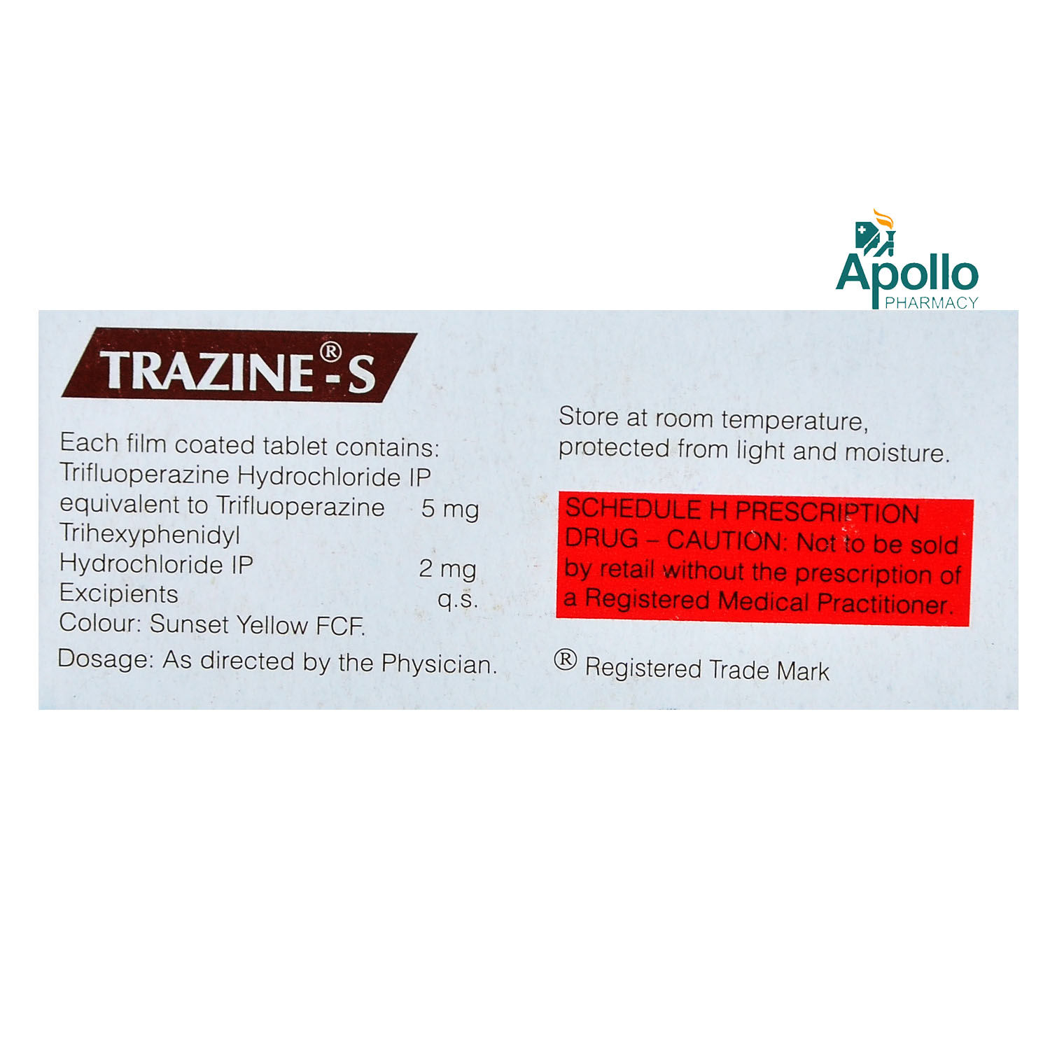 Trazine-S Tablet 10's Price, Uses, Side Effects, Composition - Apollo ...