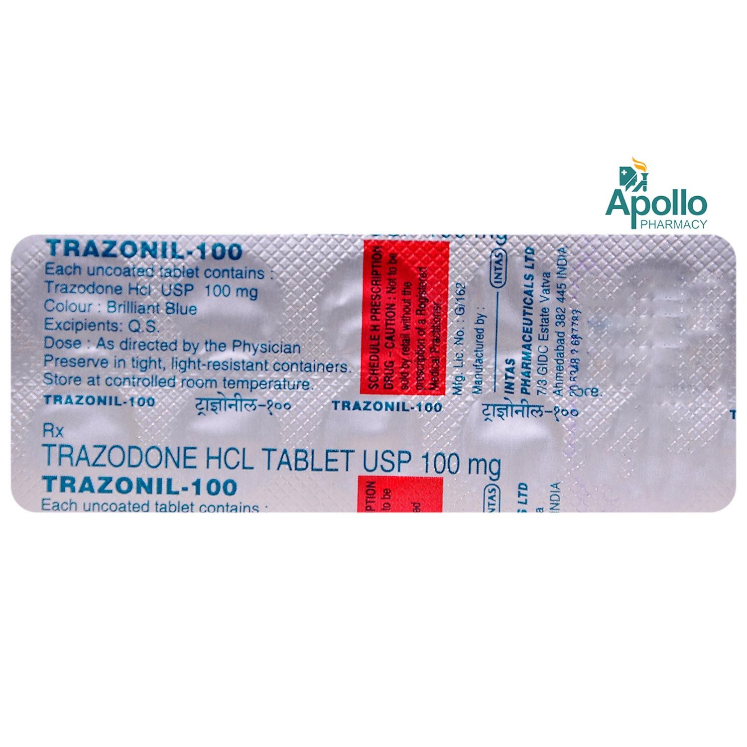 TRAZONIL 100MG TABLET Price, Uses, Side Effects, Composition - Apollo ...