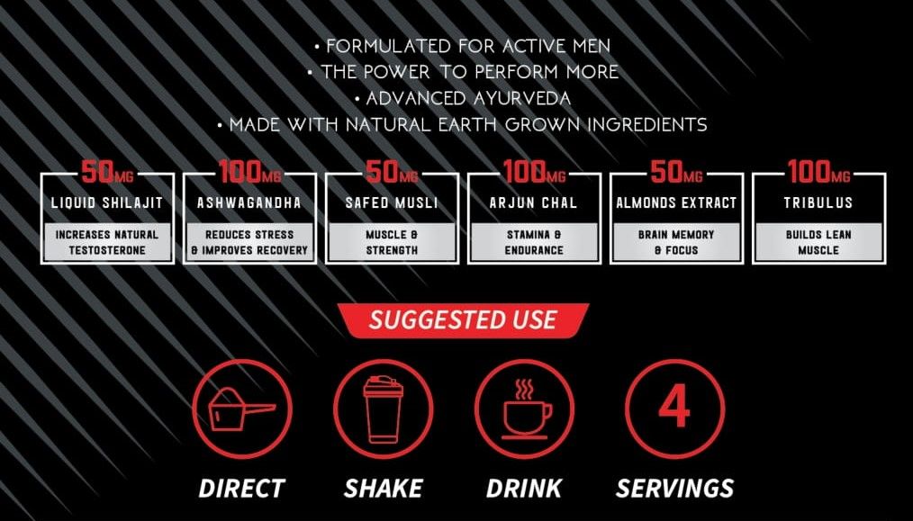 T-Rex Strength Booster & Performance Hazelnut Flavour, 200 ml (4x50 ml ...