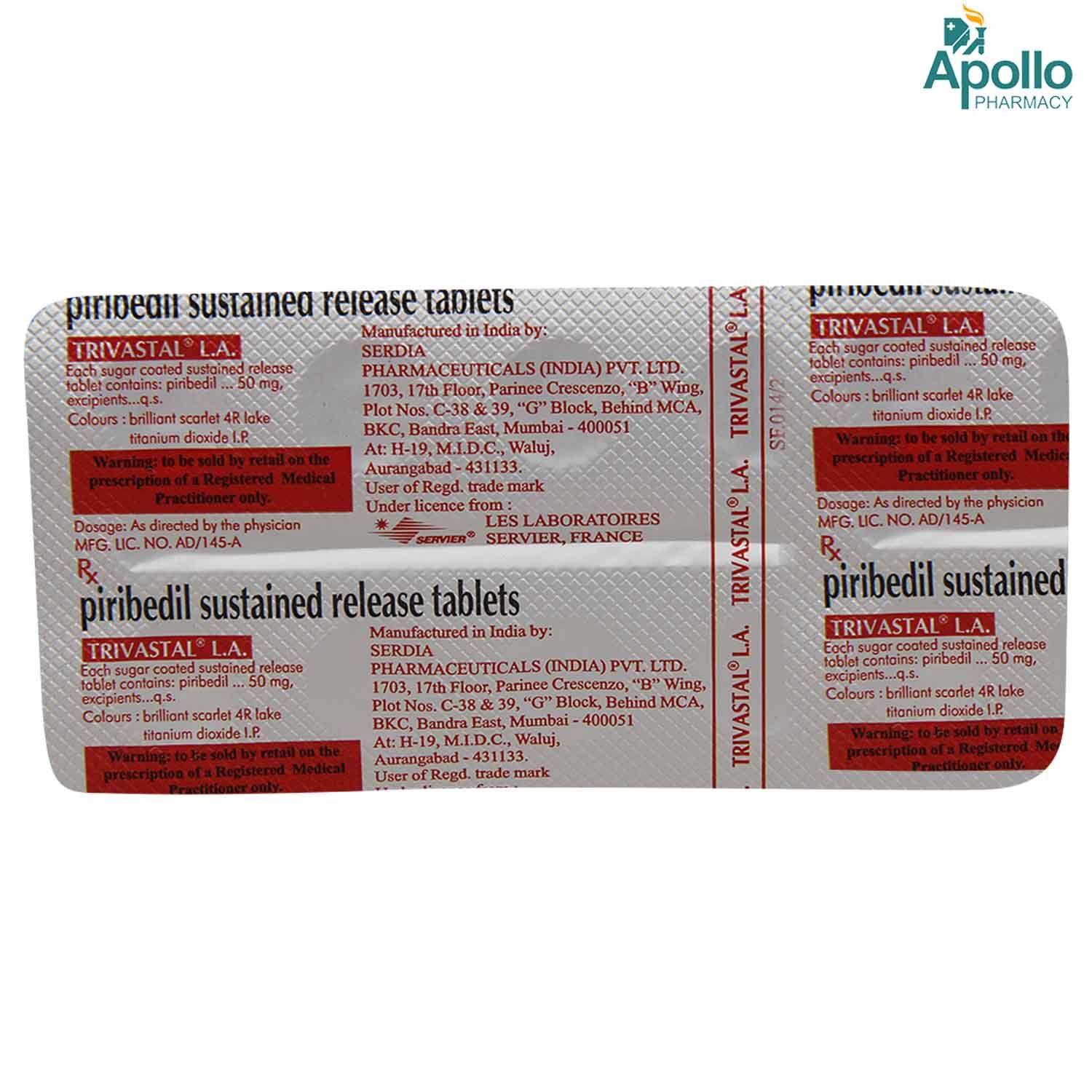 Trivastal LA Tablet 10's Price, Uses, Side Effects, Composition ...