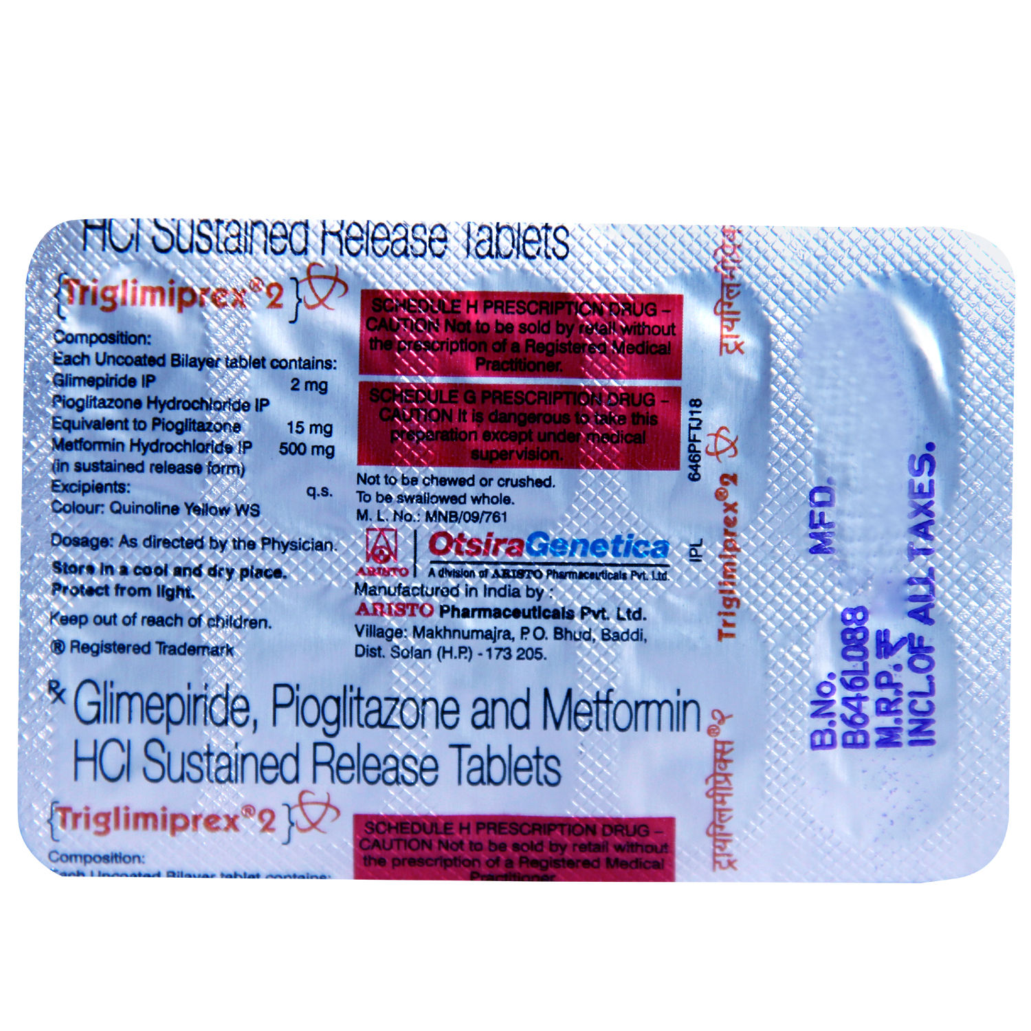 Triglimiprex 2 Tablet 10's Price, Uses, Side Effects, Composition ...