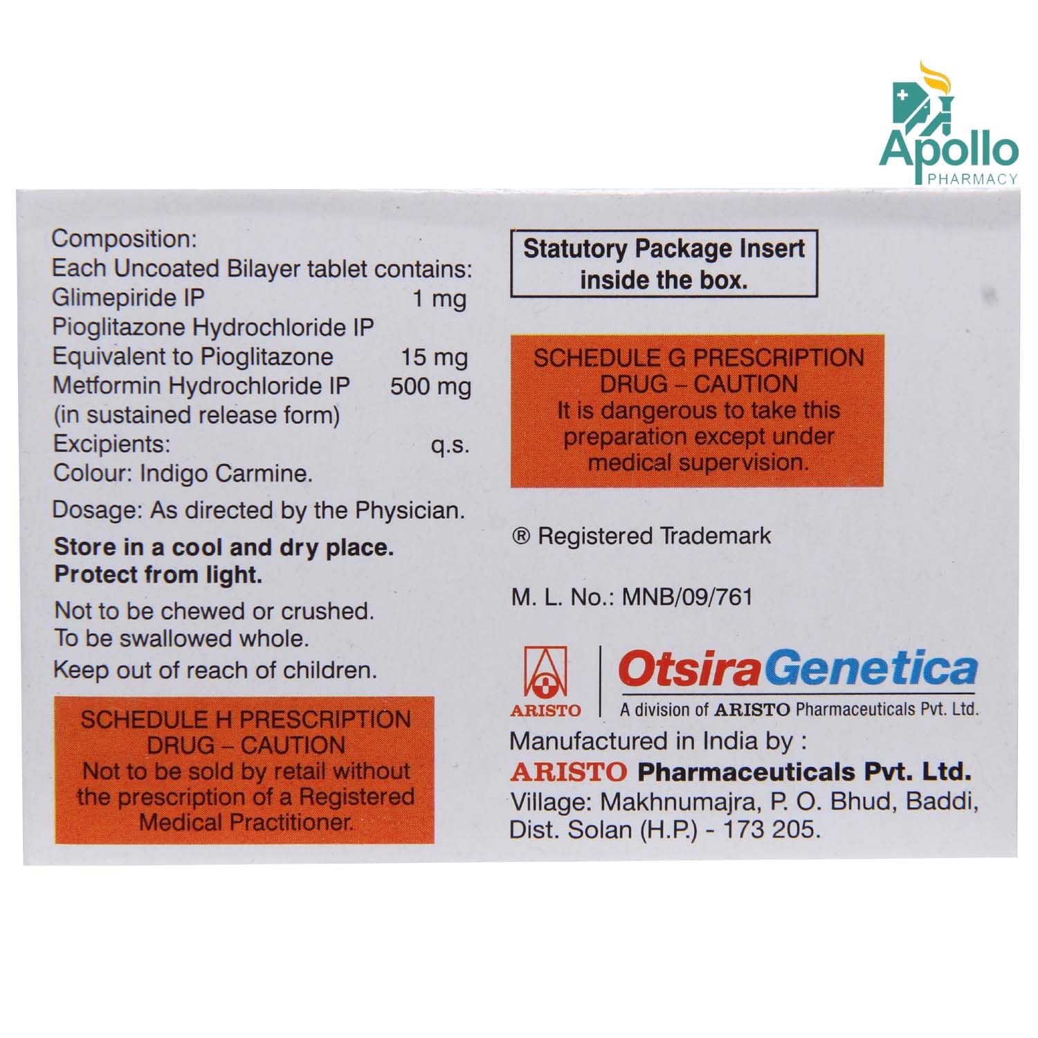 Triglimiprex 1 Tablet 10's Price, Uses, Side Effects, Composition ...