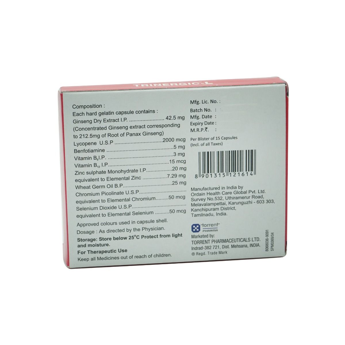 Trinergic L Capsule 15's Price, Uses, Side Effects, Composition ...