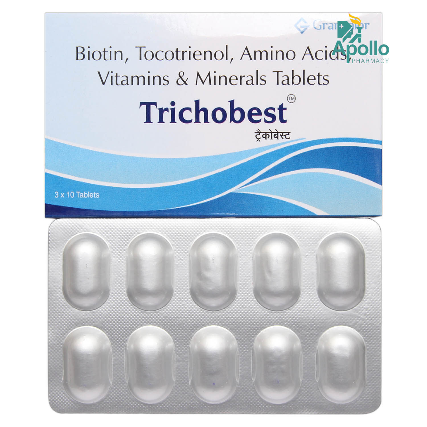 Trichobest Tablet 10's Price, Uses, Side Effects, Composition - Apollo ...