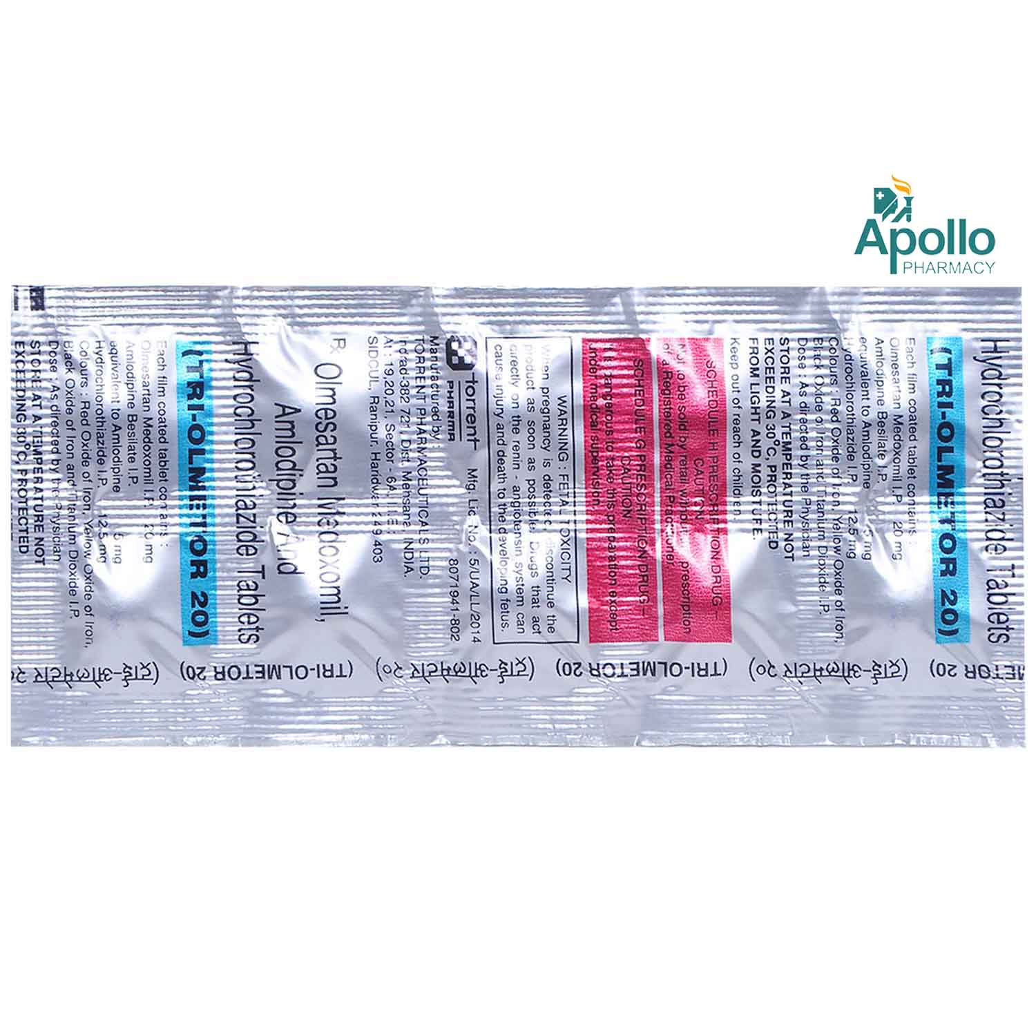 Tri-Olmetor 20 Tablet 10's Price, Uses, Side Effects, Composition ...