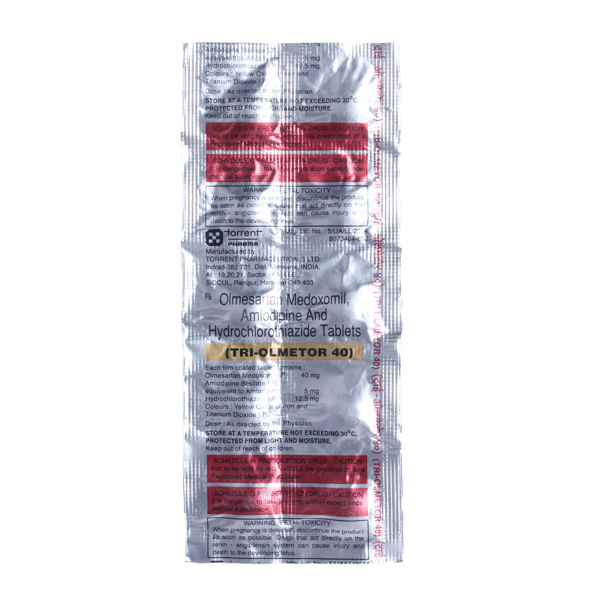 Tri-Olmetor 40 Tablet 10's Price, Uses, Side Effects, Composition ...