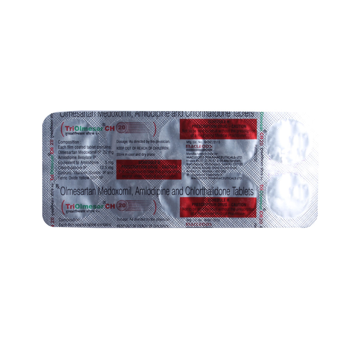 Triolmesar CH 20 Tablet 10's Price, Uses, Side Effects, Composition ...