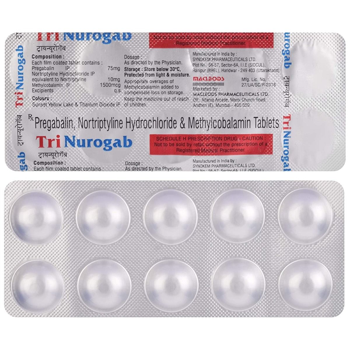 TriNurogab Tablet 10's Price, Uses, Side Effects, Composition - Apollo ...