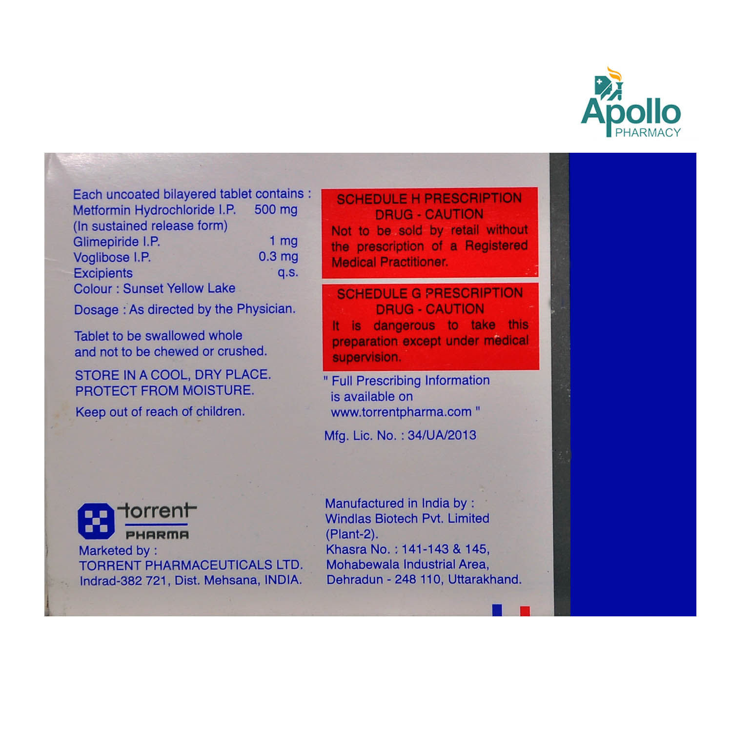 Trivoglitor Forte 1 Tablet 10's Price, Uses, Side Effects, Composition ...