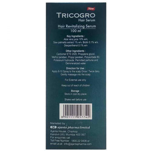 Tricogro Hair Serum, 100 ml Price, Uses, Side Effects, Composition ...