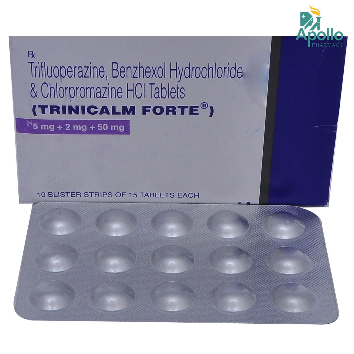 Trinicalm Forte 5/2/50mg Tablet 15s Price, Uses, Side Effects ...