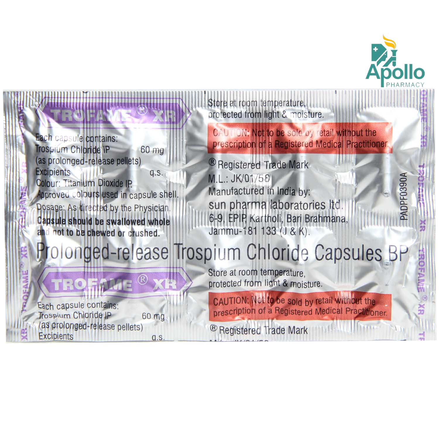 Trofame XR Capsule 10's Price, Uses, Side Effects, Composition - Apollo ...