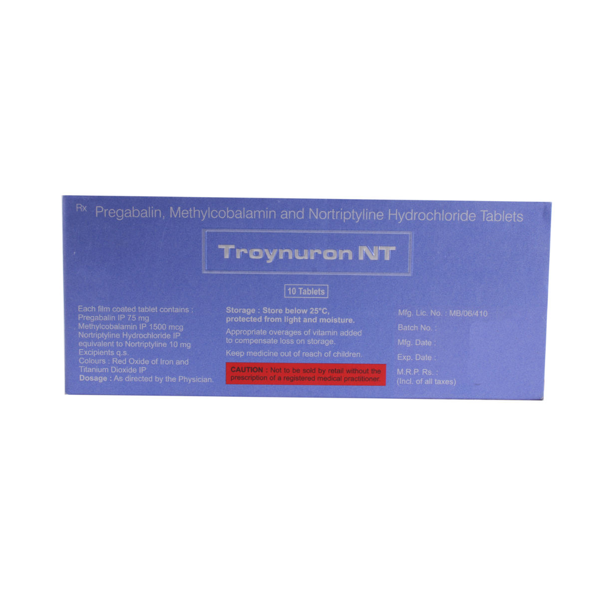 Troynuron NT Tablet 10's Price, Uses, Side Effects, Composition ...