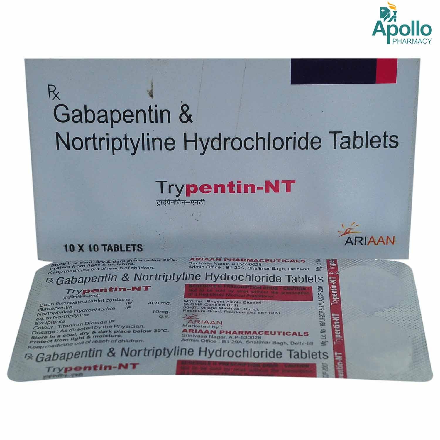 Trypentin NT Tablet 10's Price, Uses, Side Effects, Composition ...