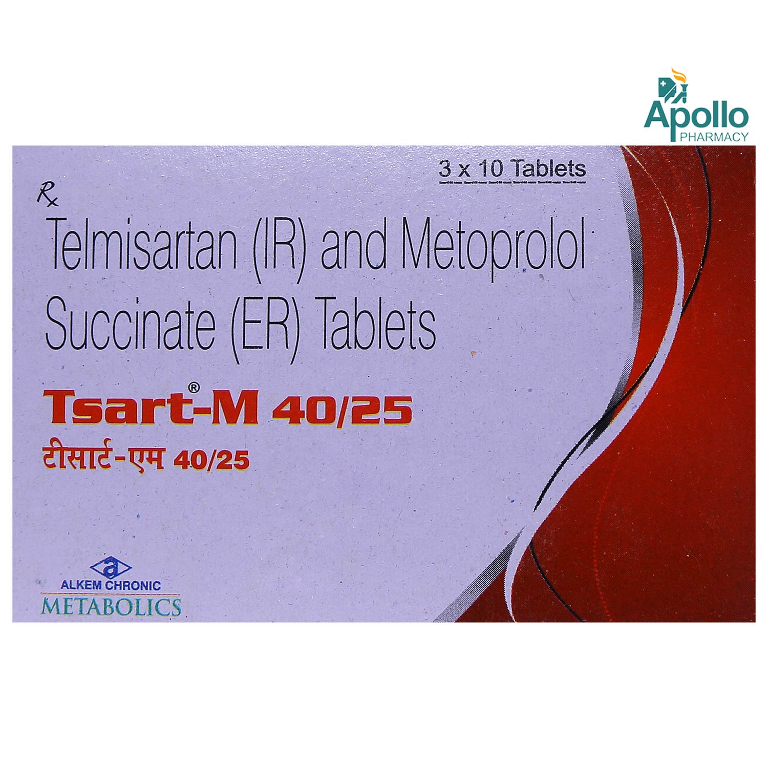 TSART M 40/25MG TABLET Price, Uses, Side Effects, Composition - Apollo ...