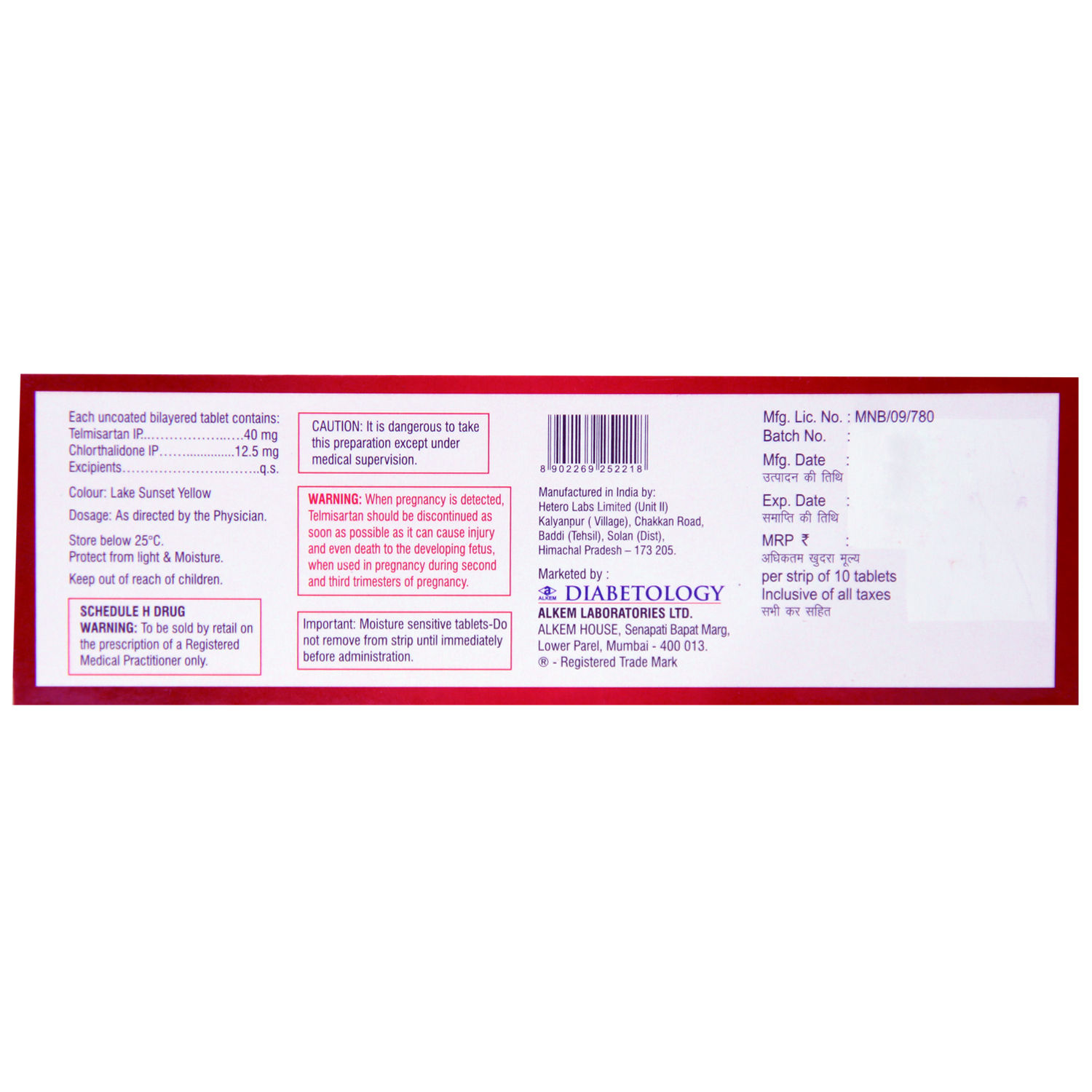 Tsart-40 CT Tablet 10's Price, Uses, Side Effects, Composition - Apollo ...