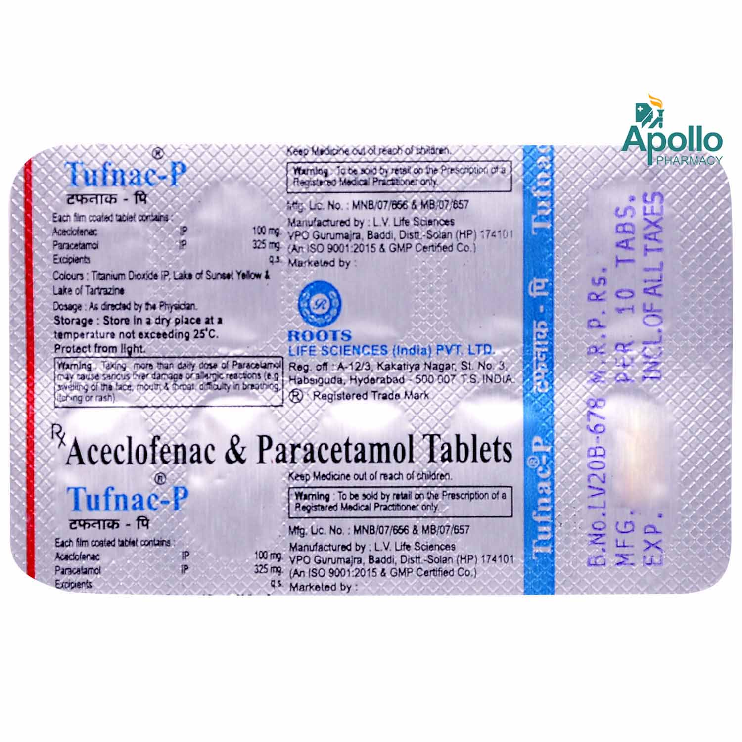 TUFNAC P TABLET Price, Uses, Side Effects, Composition - Apollo Pharmacy