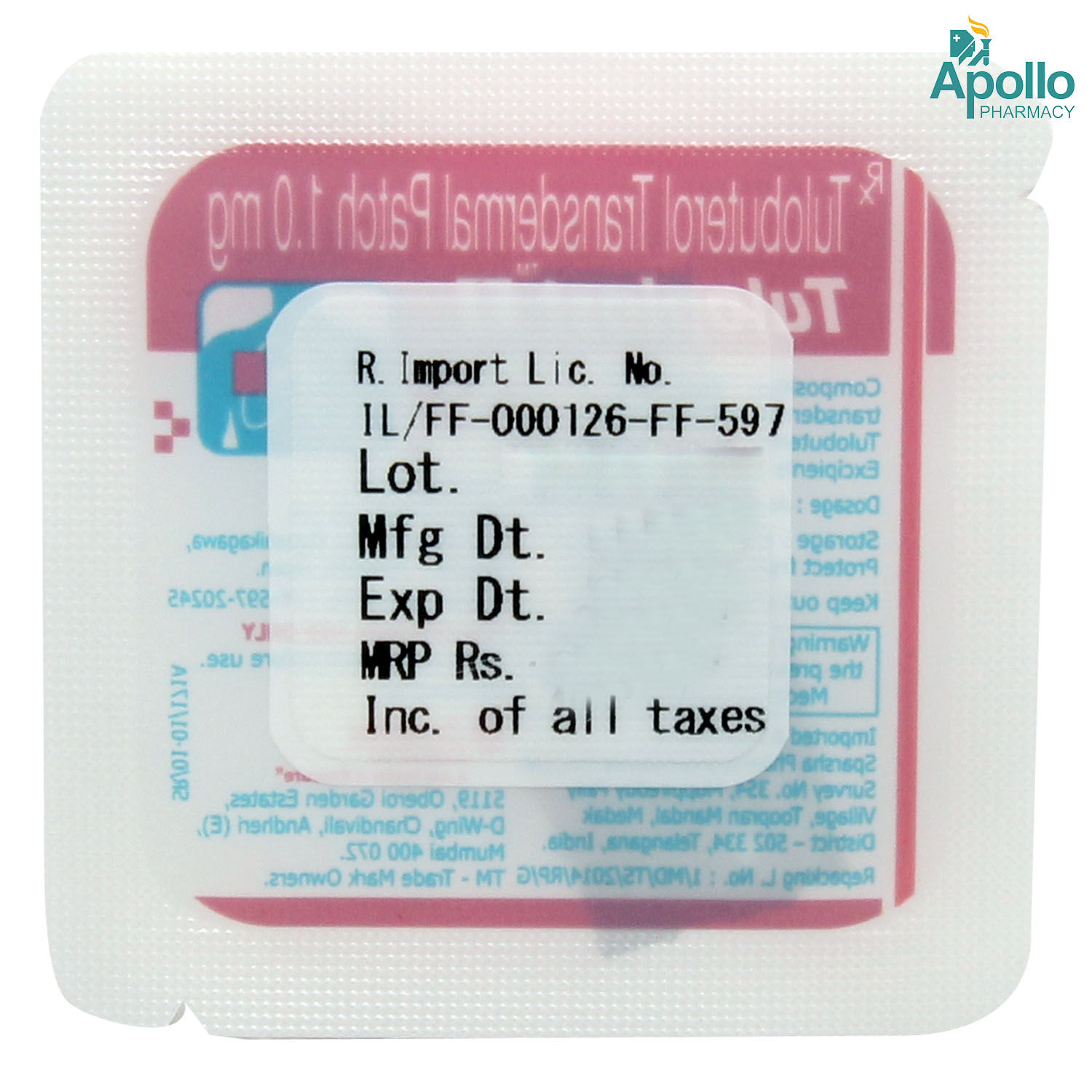 TULOPLAST 1MG PATCH Price, Uses, Side Effects, Composition - Apollo ...