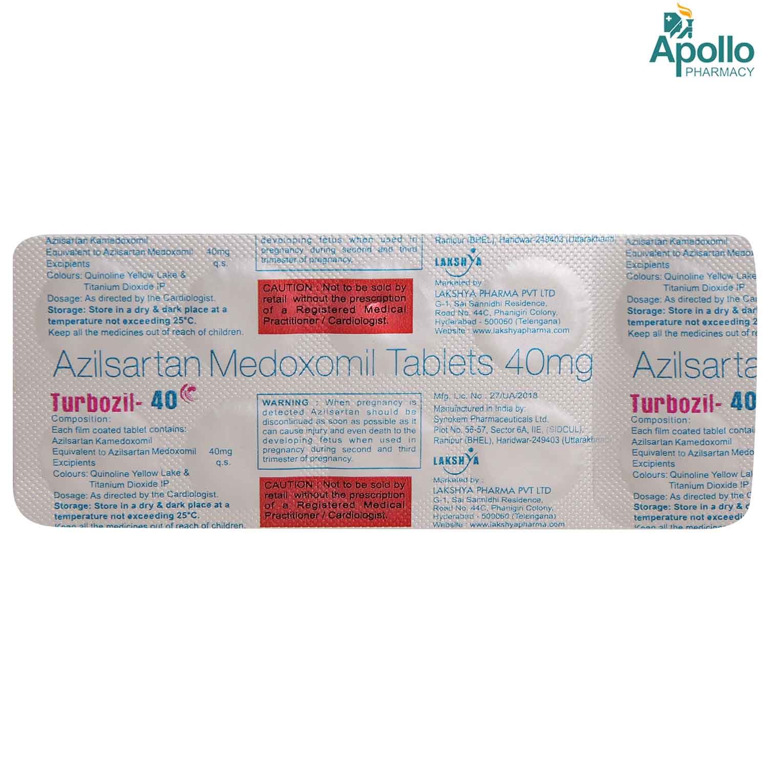 Turbozil 40 Tablet 10's Price, Uses, Side Effects, Composition - Apollo ...