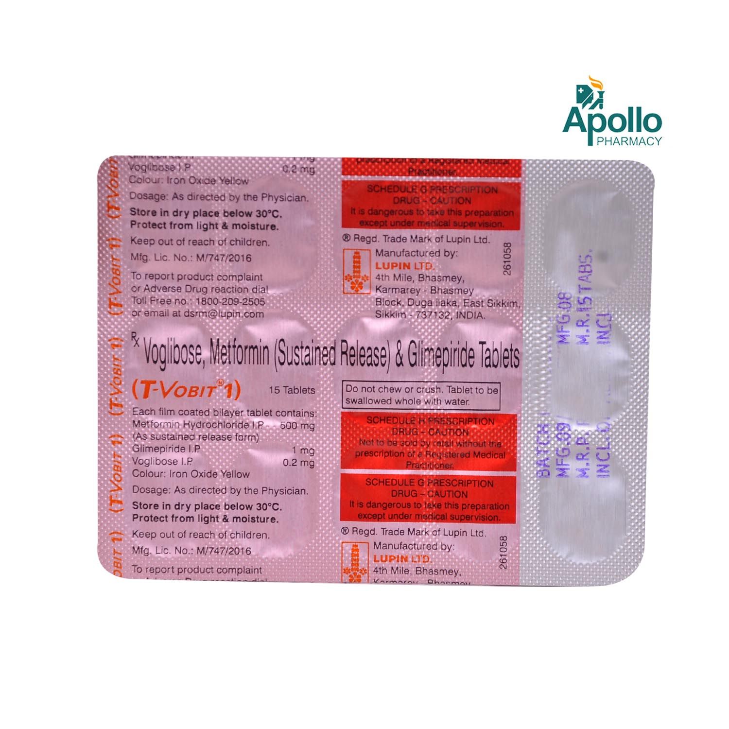 T VOBIT 1MG TABLET 15'S Price, Uses, Side Effects, Composition - Apollo ...