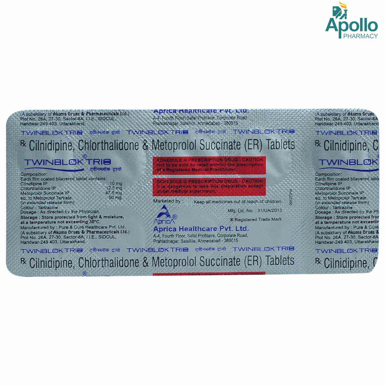 Twinblok Trio Tablet 10's Price, Uses, Side Effects, Composition ...