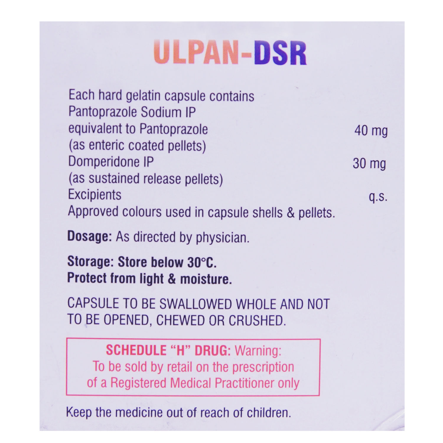 Ulpan-DSR Capsule 10's Price, Uses, Side Effects, Composition - Apollo ...