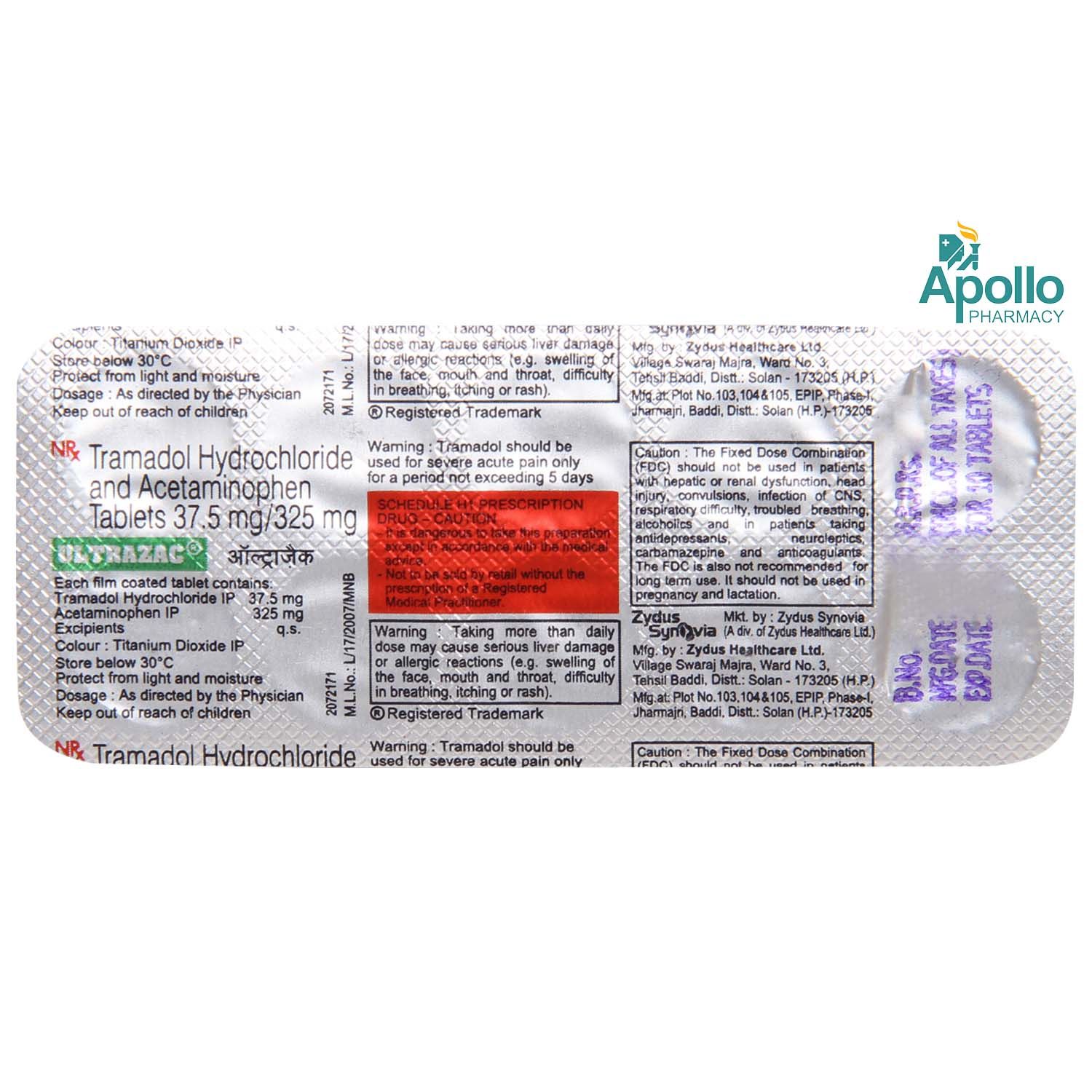 ULTRAZAC 325MG TABLET Price, Uses, Side Effects, Composition - Apollo ...