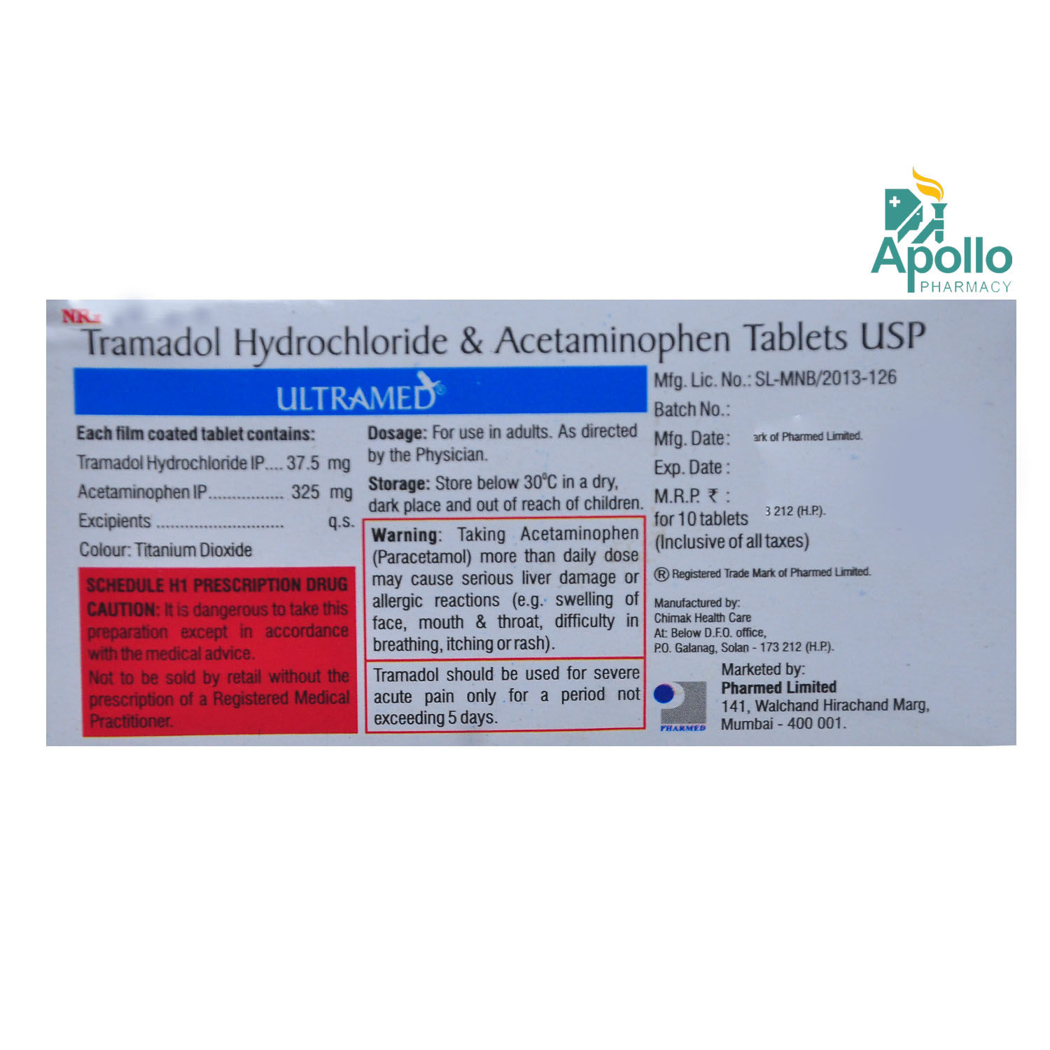 ULTRAMED TABLET Price, Uses, Side Effects, Composition - Apollo Pharmacy