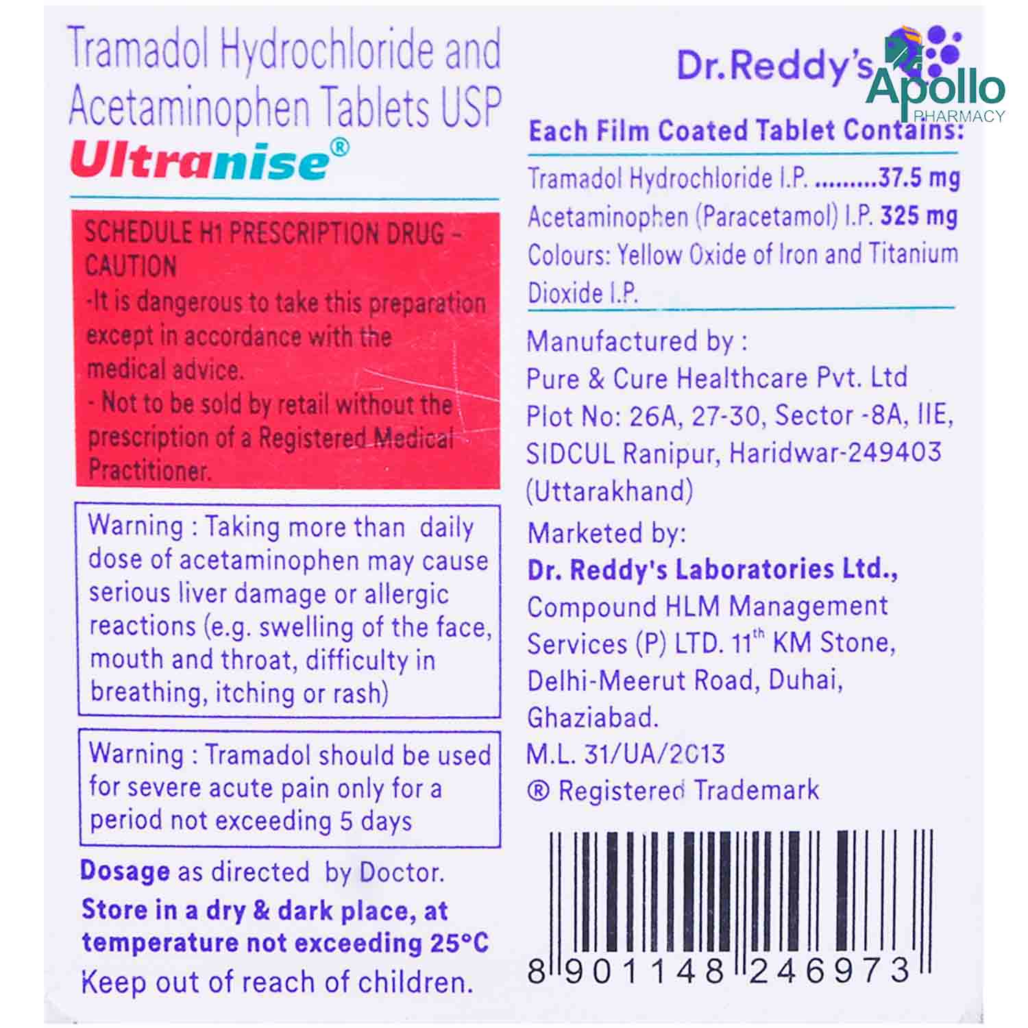 Ultranise Tablet 10's Price, Uses, Side Effects, Composition - Apollo ...