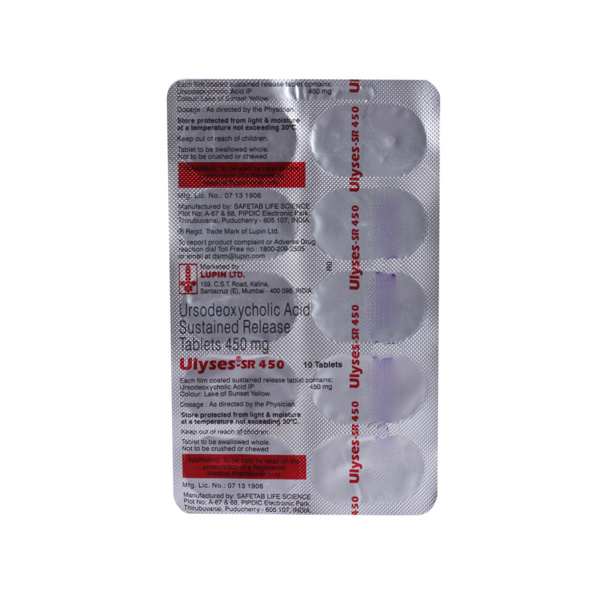 Ulyses-Sr 450mg Tablet 10's Price, Uses, Side Effects, Composition ...