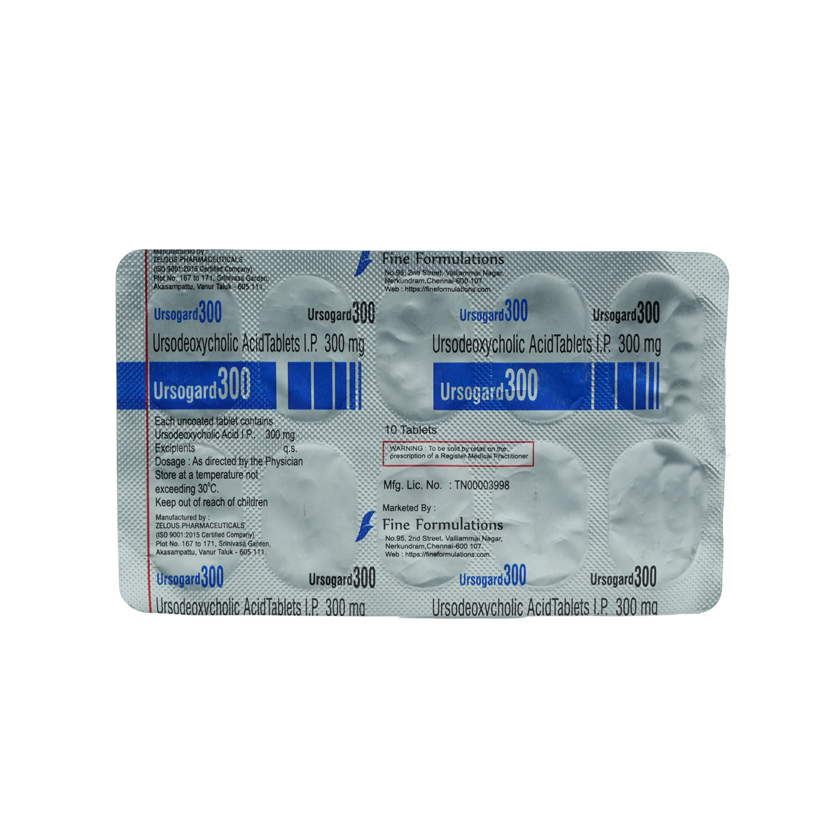 Ursogard 300 Tablet 10's Price, Uses, Side Effects, Composition ...
